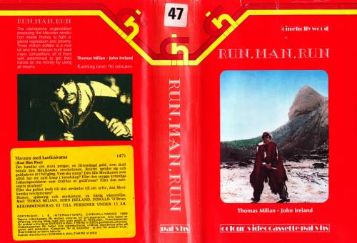 Run Man Run (1968) director: Sergio Sollima | VHS | Cinehollywood (sweden) | Videospace