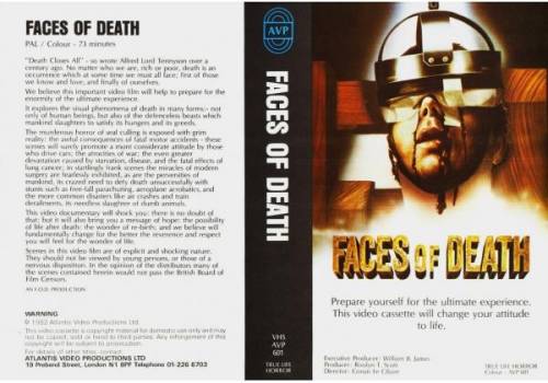 Faces of Death (1978) director: John Alan Schwartz | VHS | Atlantis Video Productions Ltd. (uk ...