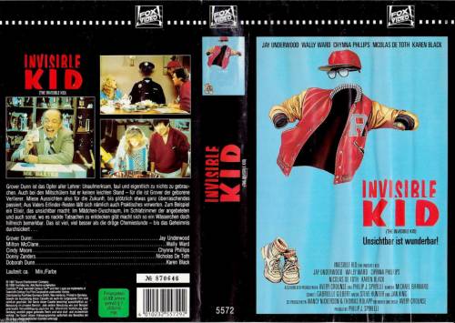 Invisible Kid (1988) director: Avery Crounse | VHS | 20th Century Fox / Twentieth Century Fox ...